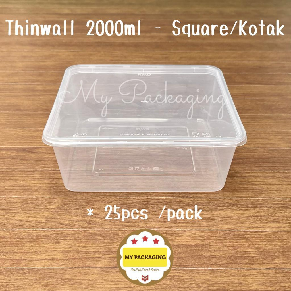 Jual Kotak Makan Microwave / food box / wadah plastik / thinwall 2000 ...