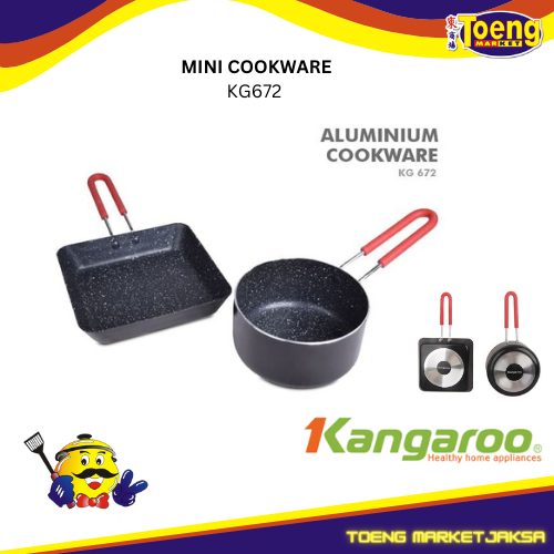 Jual FRYPAN SET / MINI COOKWARE SET KOTAK (12 & 14cm) KG672 KANGAROO ...