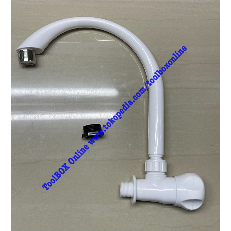 Jual Kran Angsa Kran BCP Kran Bak cuci Piring Plastik PVC Lurus Putih ...