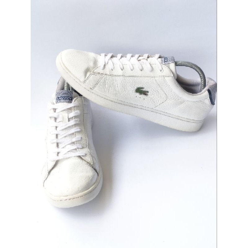 Jual Sneakers Lacoste White Leather Original (Preloved) (Second) | Shopee Indonesia
