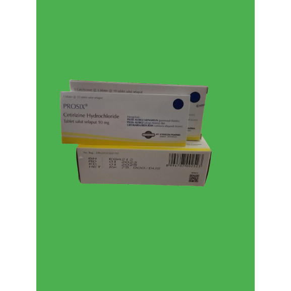 Jual PROSIX TABLET PER STRIP (CETIRIZINE HCl 10MG) | Shopee Indonesia