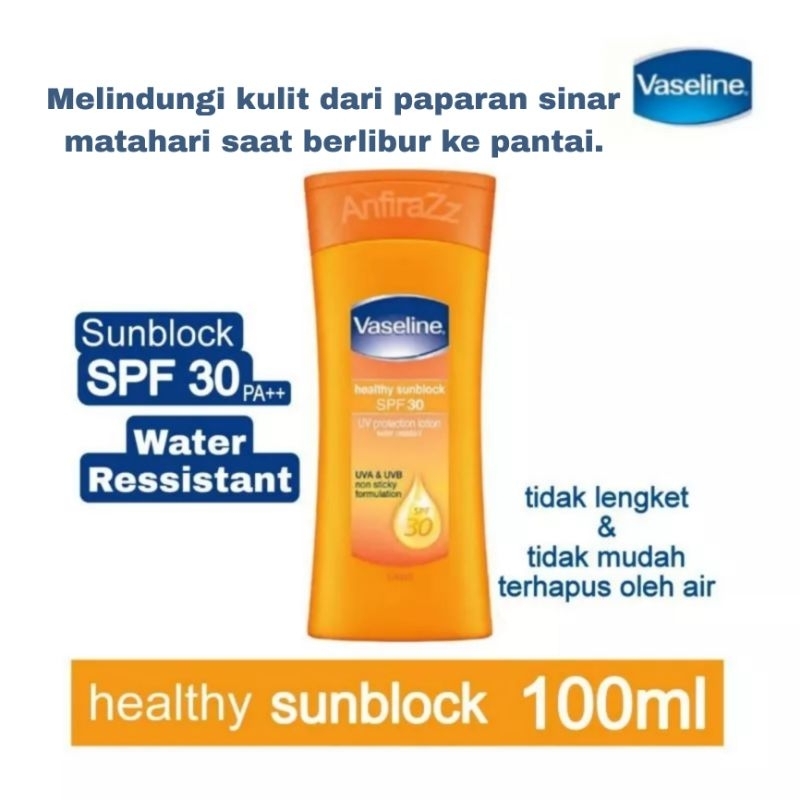Jual Vaseline Healthy Sunblock SPF30 PA++ 100ml-Hand Body Lotion ...