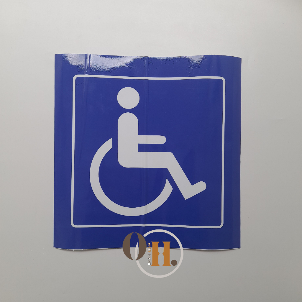 Jual Stiker Difabel - Stiker lantai Lambang Kursi Roda - Stiker Vinyl ...