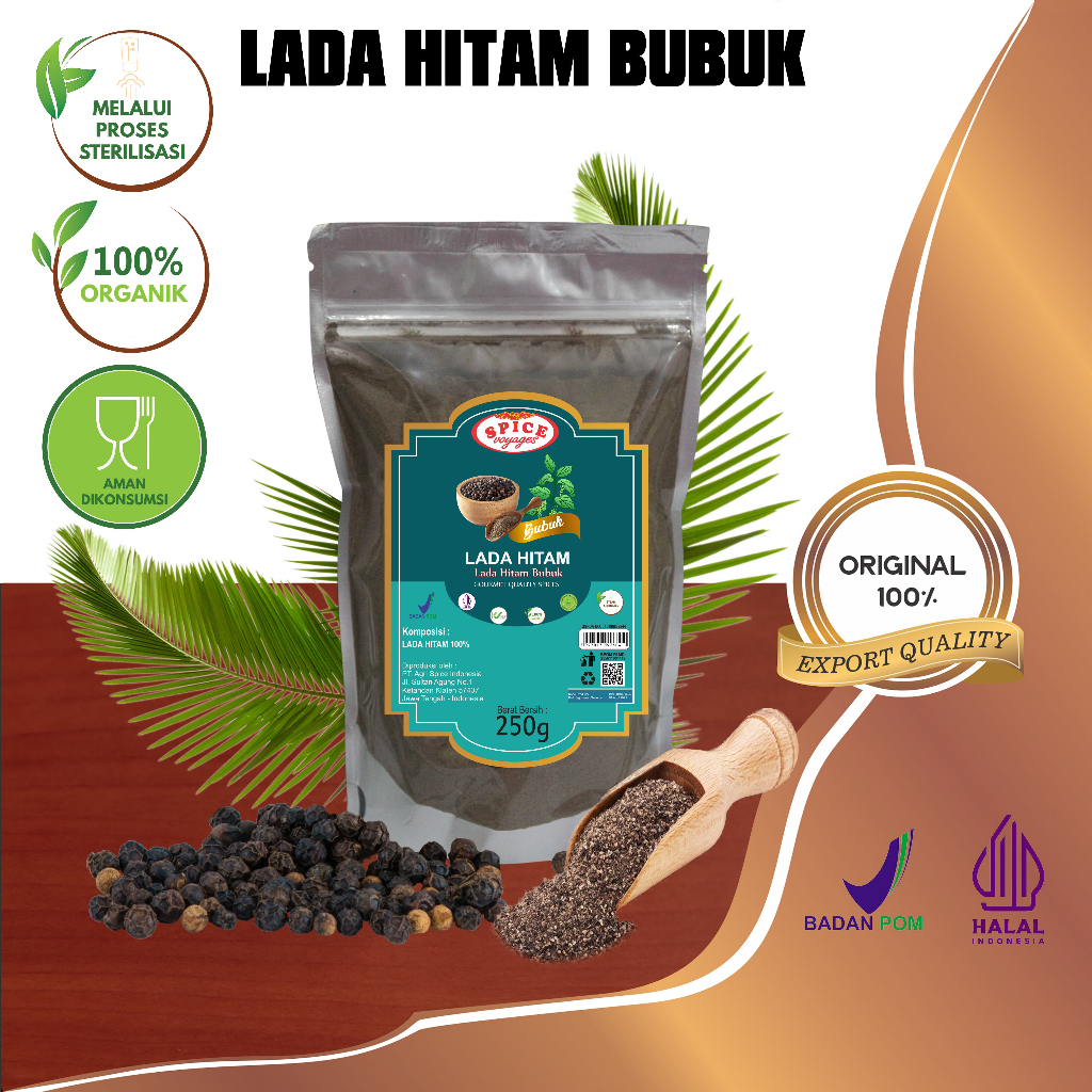 Jual Spice Voyages Ground Black Pepper (250gr) / Lada Hitam Bubuk ...