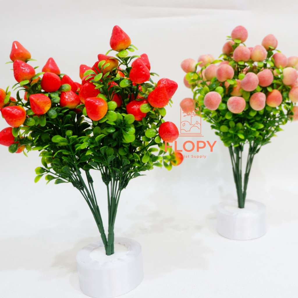 Jual [1Tangkai 6 Cabang ] Daun Buah Berry X6 / Daun Buah Strawberry ...