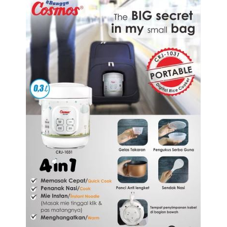 Jual Rice cooker / Magic com Cosmos Mini CRJ 1031 - 0.3 Liter Digital ...