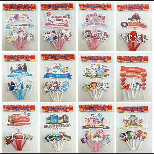 Jual Cake Topper Happy Birthday Karakter | Topper Happy Birthday ...