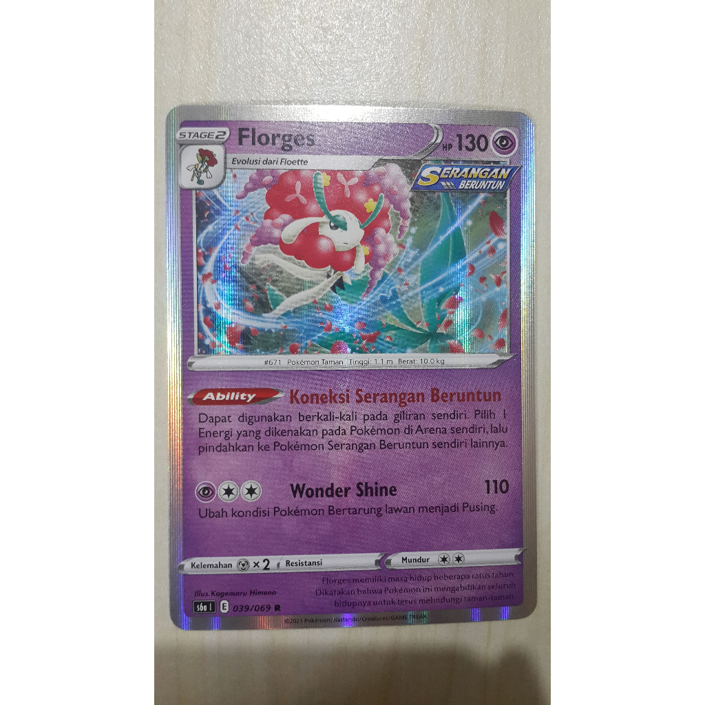 Jual POKEMON TCG INDONESIA FLORGES HOLOGRAM S6A 039/069 | Shopee Indonesia