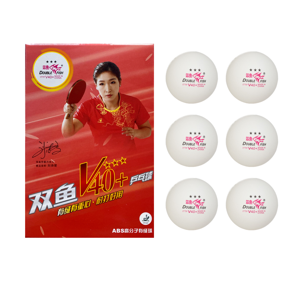 Jual Bola Pingpong Tenis Meja DOUBLE FISH V40+ *** isi 6 bola | Shopee Indonesia