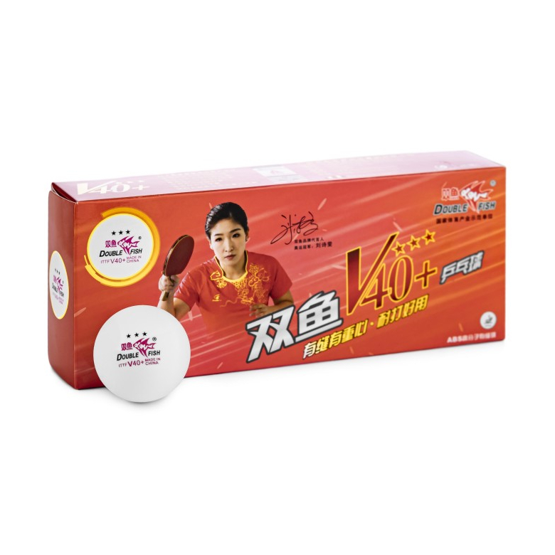 Jual Bola Pingpong Tenis Meja Double Fish Doublefish V40+ *3 Isi 10 | Shopee Indonesia