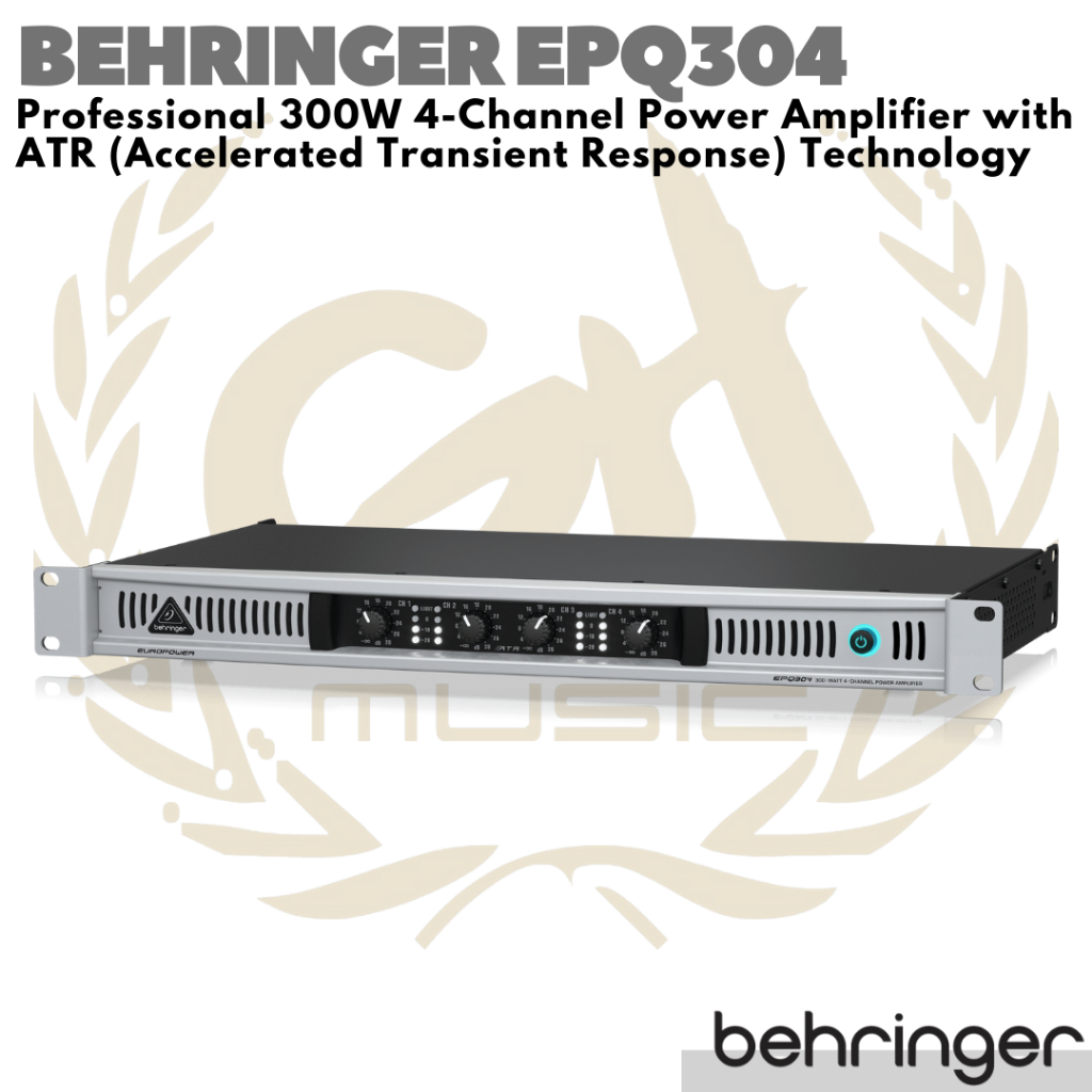 Jual BEHRINGER EUROPOWER EPQ304 300W 4 Channel Power Amplifier with ATR ...