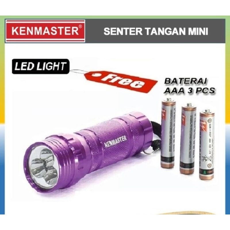 Jual Senter Tangan LED Mini + Baterai 3Pcs Kenmaster/Led Light | Shopee ...