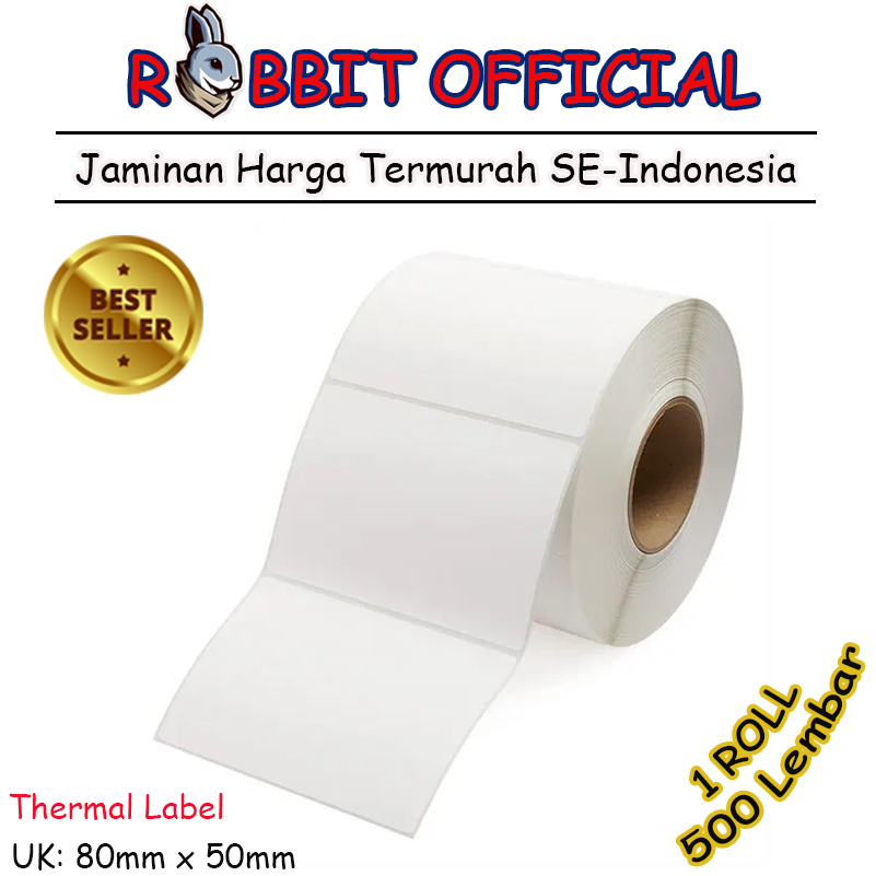 Jual Stiker Label Barcode Thermal [80 x 50] Label Barcode Olshop Label ...