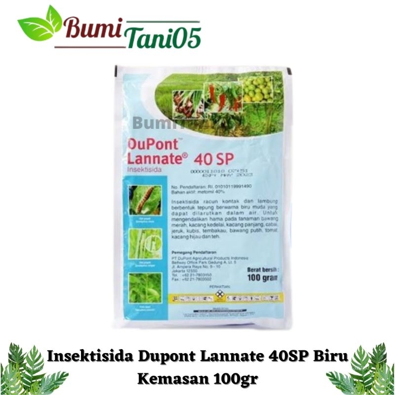 Jual Insektisida Lannate 40SP Biru Pestisida Hama Ulat Kemasan 100gr ...