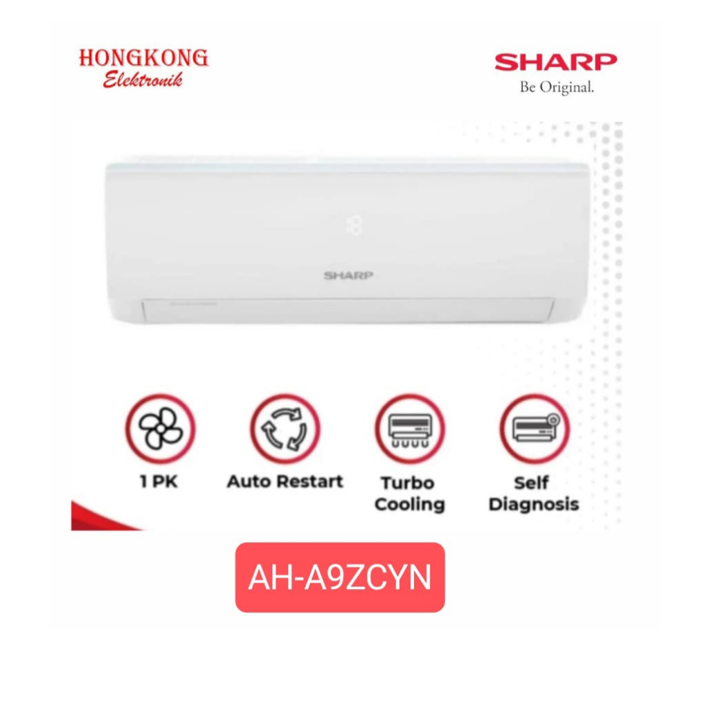 Jual AC SHARP 1 PK AH-A9ZCYN LOW WATT A 9 ZCYN unit, Unit+Pasang ...