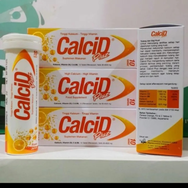 Jual Calcid Pluz Effervescent Isi 10 Tablet - EXP 10/24 | Shopee Indonesia