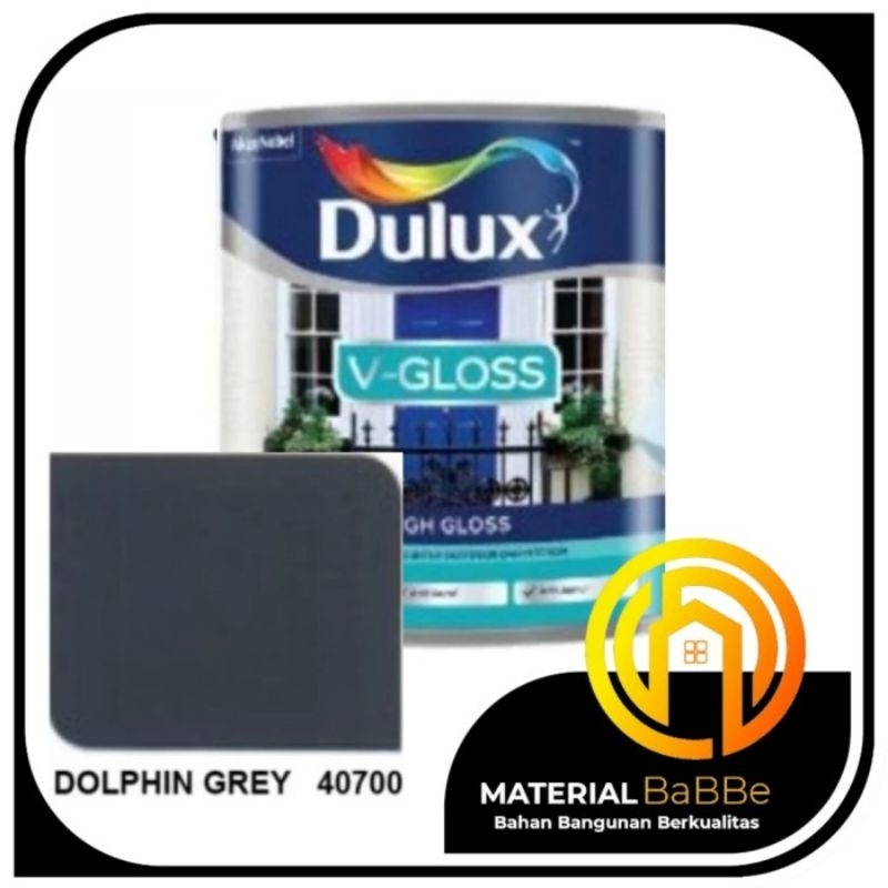 Jual Dulux V - Gloss 40700 Dolphin Grey 0,8 Liter | Cat Kayu dan Besi ...