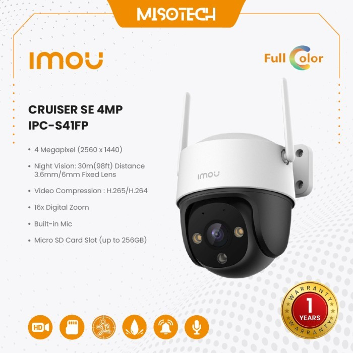 Jual IPCAM OUTDOOR 4MP IMOU CRUISER SE IPC-S41FP AUDIO WIRELESS CCTV ...