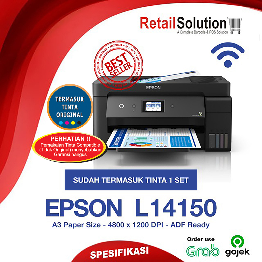 Jual Printer Epson L14150 A3 WiFi Print Scan Copy Duplex Fax - Infus ...