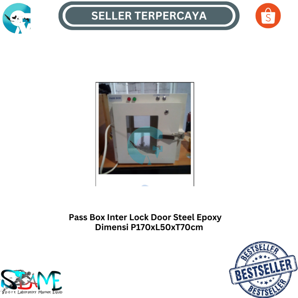 Jual Pass Box Inter Lock Door Steel Epoxy Dimensi P170xL50xT70cm ...