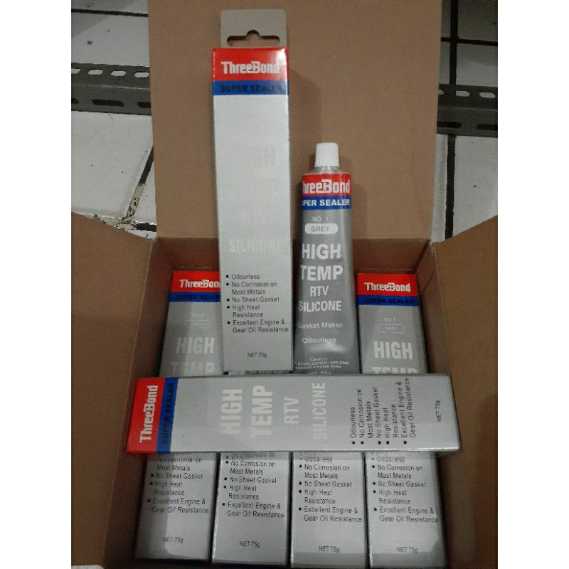 Jual Lem threebond super sealer red&grey high temp RTV silicone 75gr ...