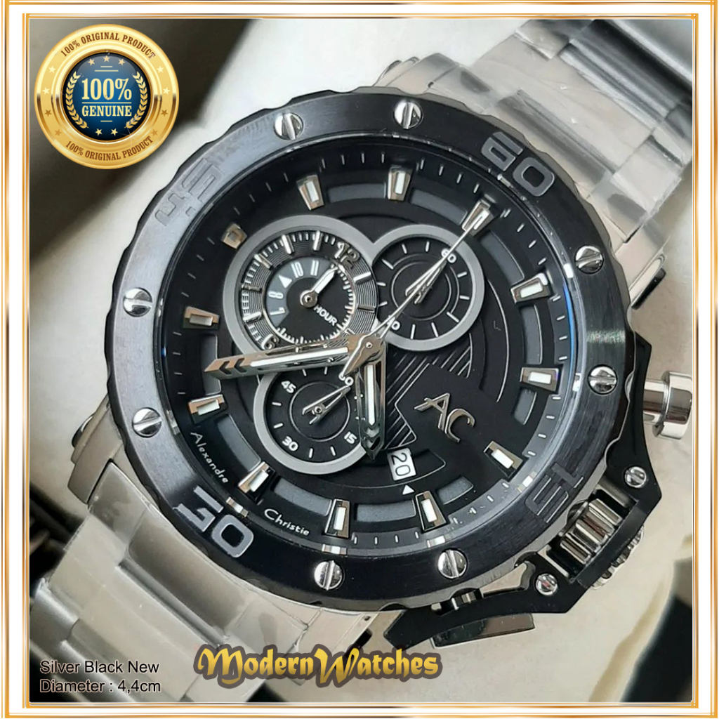 Jual Jam Tangan Original Alexandre Christie Pria AC 9205 / 9603 Black ...