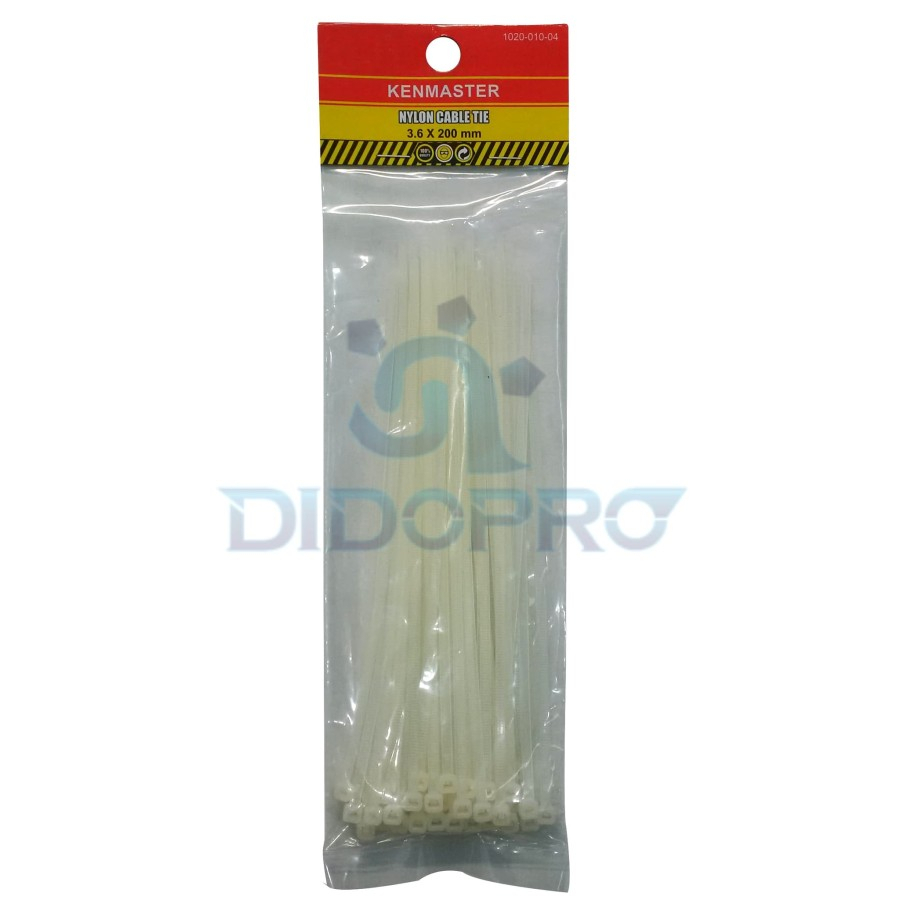 Jual Kenmaster Nylon Kabel Ties 25 cm Cable Tis 3.6 x 250 mm 50 pcs Putih | Shopee Indonesia