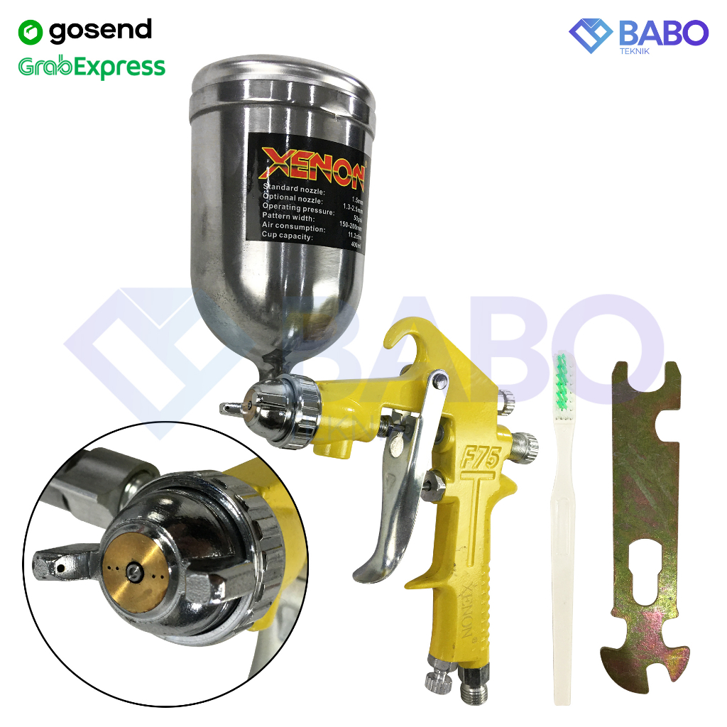 Jual semprotan cat spray gun F75G F75 tabung atas 400ml | Shopee Indonesia