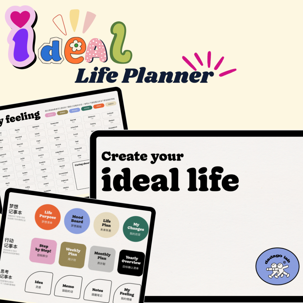 Jual Digital Planner Organize Life --- Ideal Life Planner X Dadagolab ...
