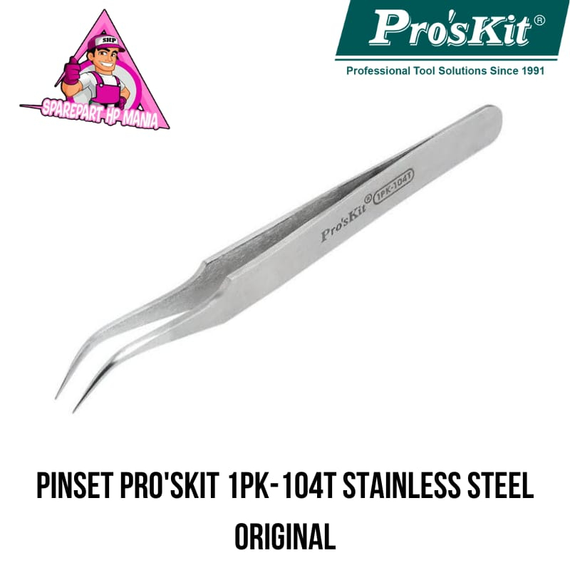 Jual PINSET PRO'SKIT 1PK-104T STAINLESS STEEL TWEEZER PROSKIT ORIGINAL ...