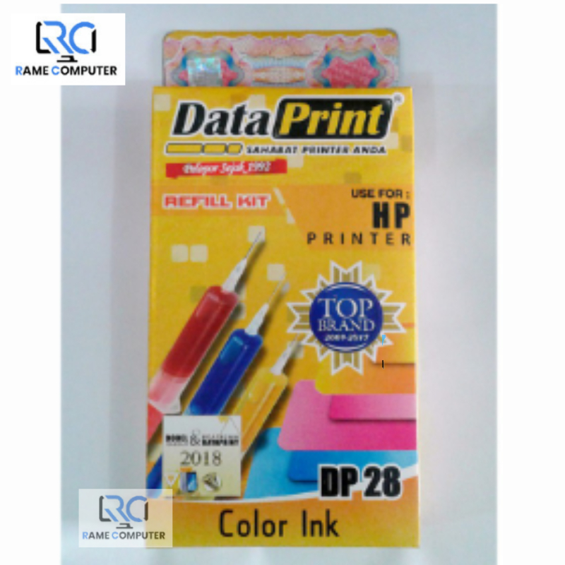 Jual REFILL KIT Data Print HP Printer DP28 Color DATAPRINT DP 28 WARNA ...
