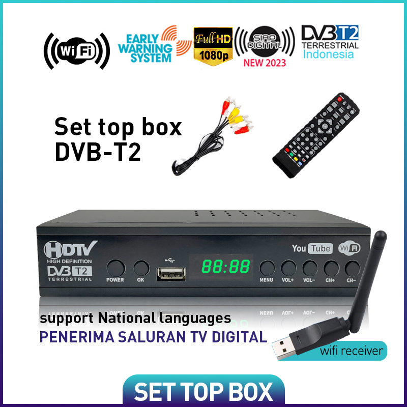 Jual Set Top Box TV Penerima Siaran Digital Receiver Full HD/ STB Wifi ...