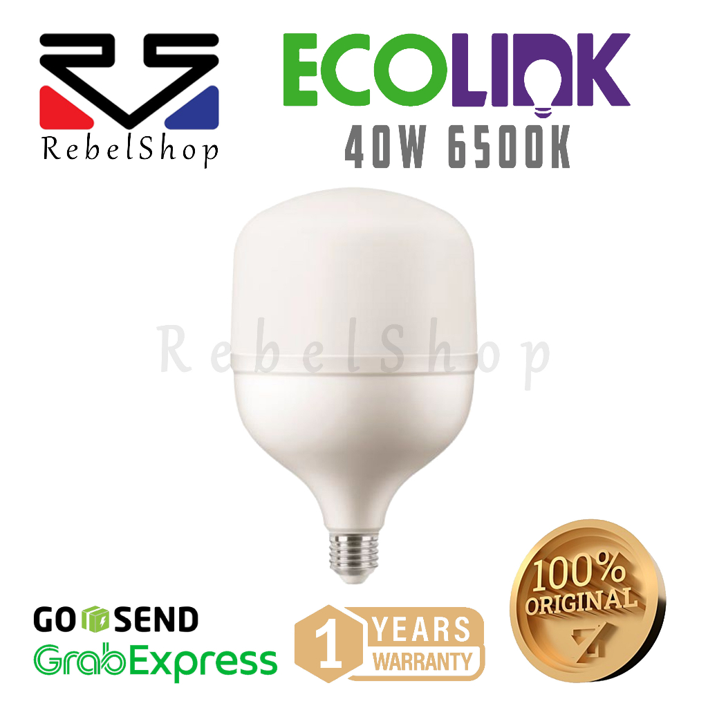 Jual Lampu LED Ecolink Bulb Capsule 40 Watt Bohlam Putih 40W 40 W ...