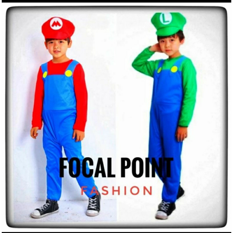 Jual kostum super Mario Bros game Luigi anak Halloween costume | Shopee ...