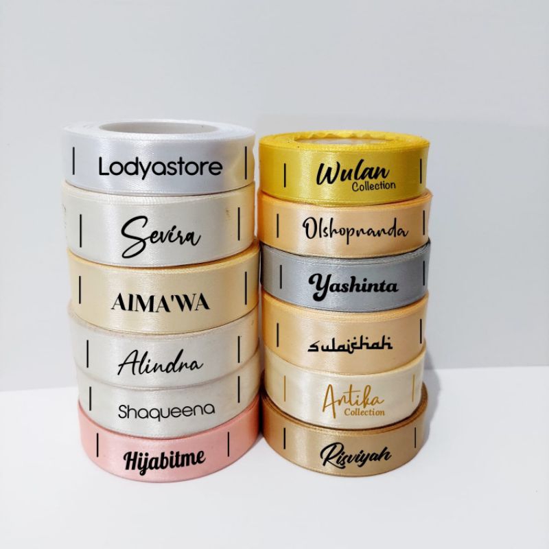 Jual label satin custom lebel pita satin label kain label baju murah ...