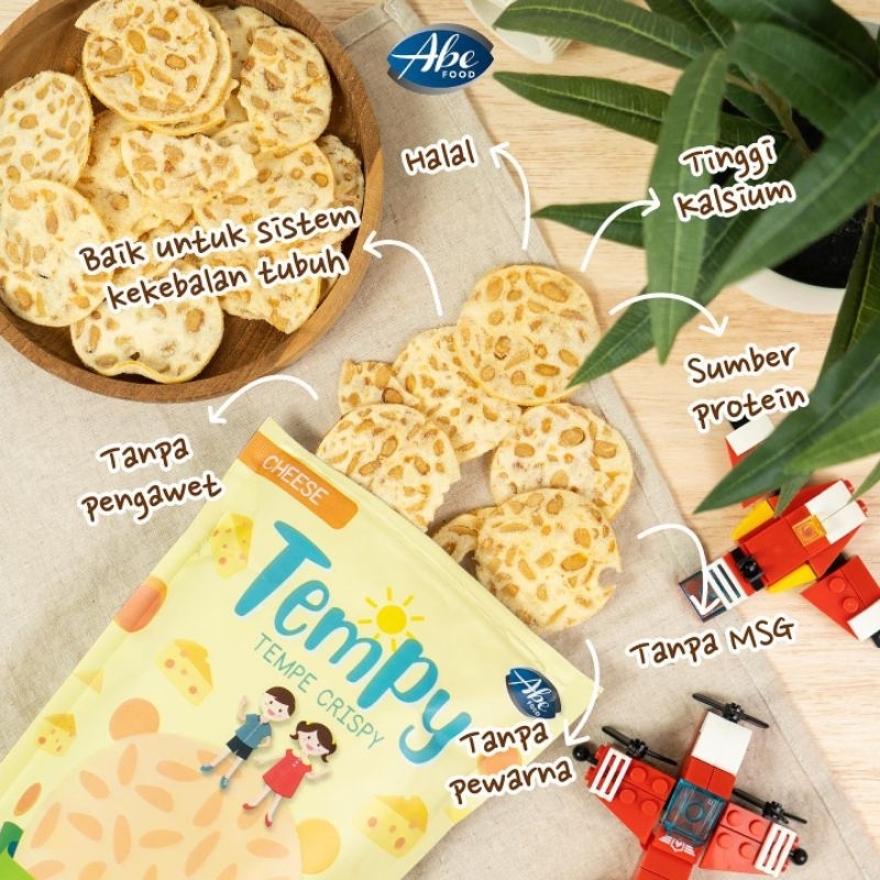 Jual Tempy Abe Food tempe crispy non msg snack sehat 70gr | Shopee ...