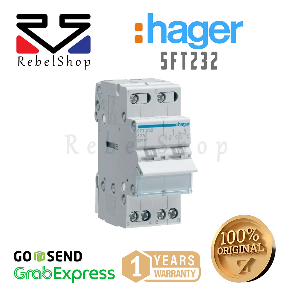 Jual Hager Changeover Switches COS SFT232 2P 32A - Change Over Genset ...