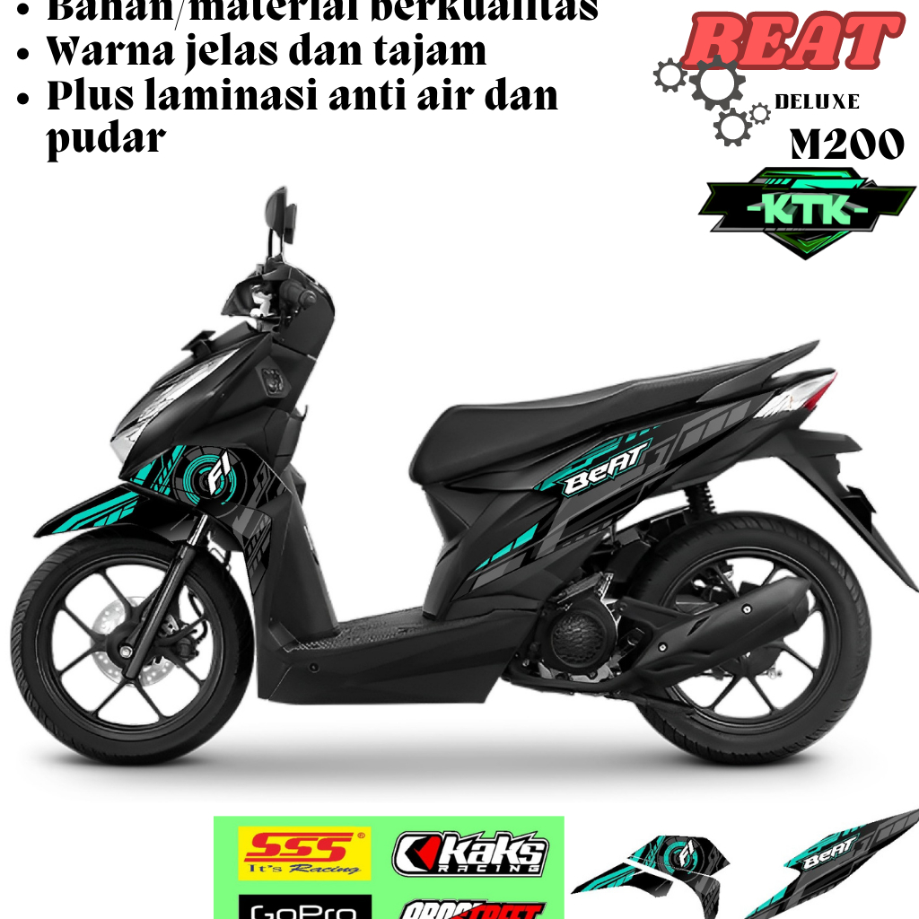 Jual Stiker Decal Sticker Striping Motor Matik HONDA BEAT NEW DELUXE ...