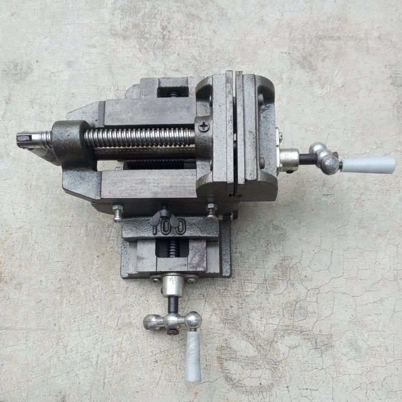 Jual 4 Inch compound cross slide vise heavy duty 2 ways catok silang ...