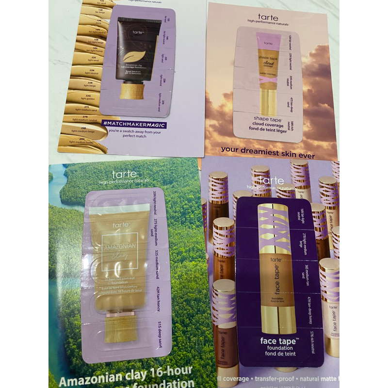 Jual TARTE Foundation / Shape Tape / Face Tape sample sachet | Shopee ...
