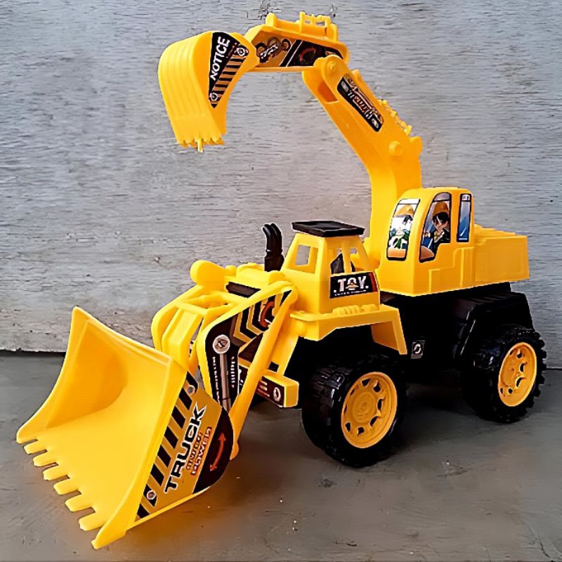 Jual Mainan Truk Buldoser Excavator 2in1 Dorong Tarik - Mobil Mobilan ...