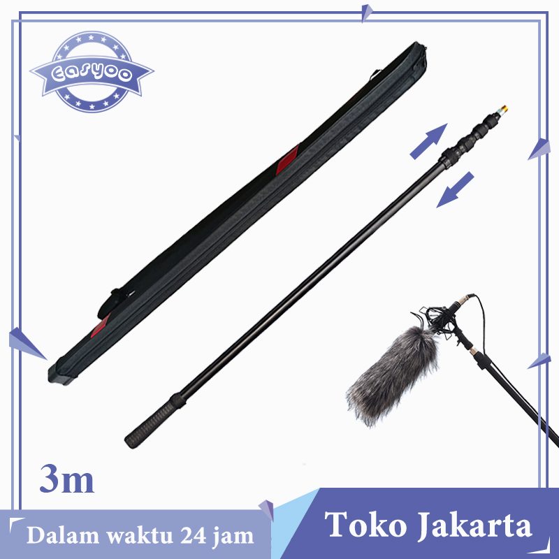 Jual 3.5 Meter Boom Pole Mic Dengan Tas Extendable Handheld Mic Arm ...