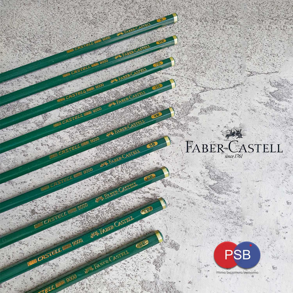 Jual Pensil Faber Castell HB, B, 2B, 3B, 4B, 5B, 6B, 7B, 8B | Shopee Indonesia