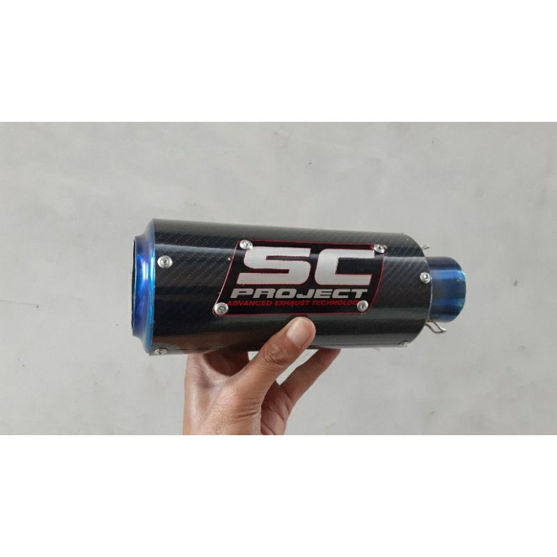Jual Knalpot racing SC project karbon for all motor inlet 50mm silimser only | Shopee Indonesia