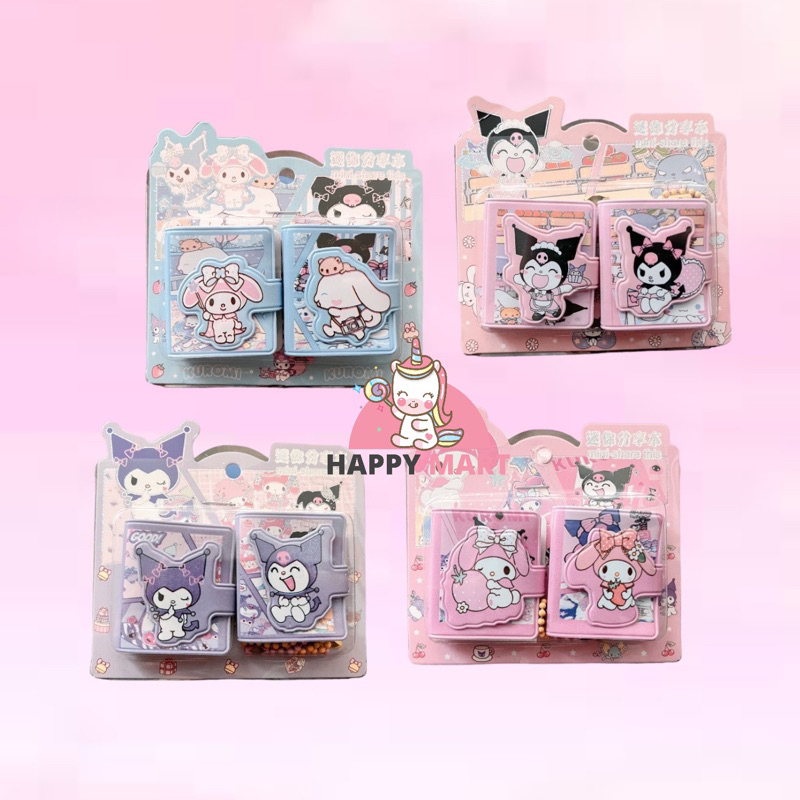 Jual Notes Mini chain isi 2 buku motif cinnamorol / kuromi / melody ...