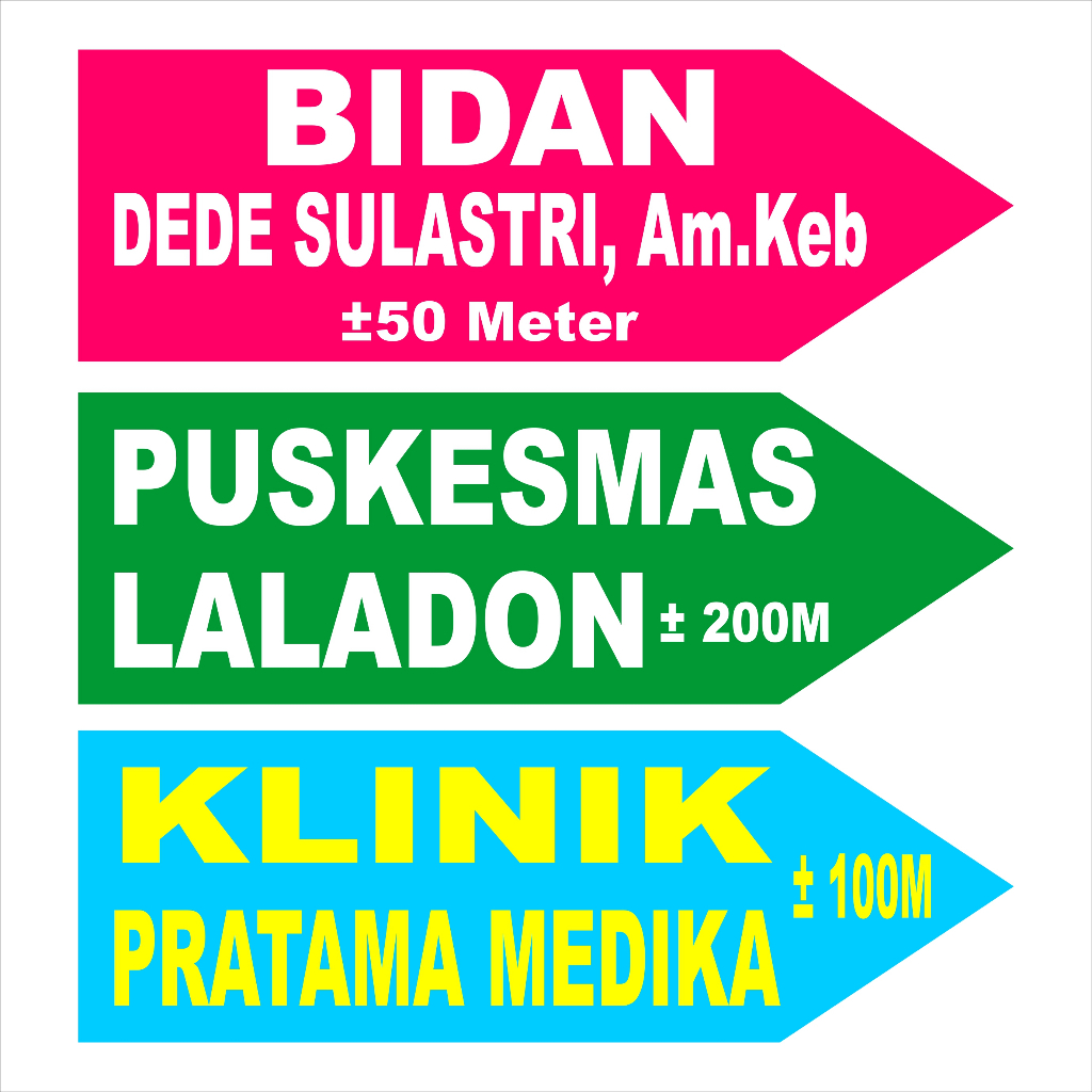 Jual PROMO COD Plang Akrilik Arah Panah Penunjuk Arah Papan Acrylic ...