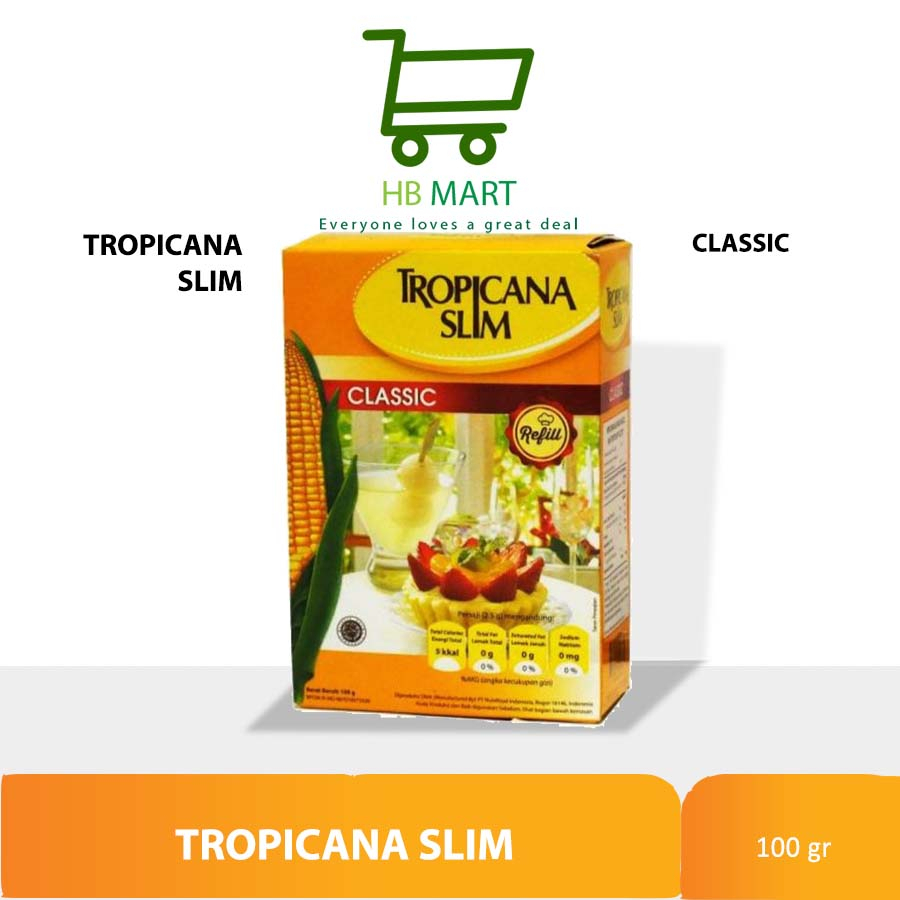 Jual GULA DIET RENDAH KALORI DIABETES TROPICANA SLIM CLASSIC 100 GR ...