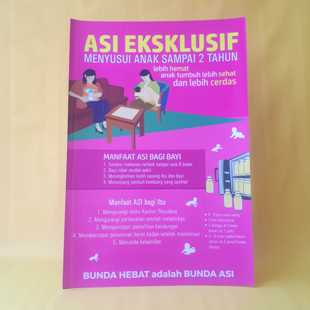 Jual Poster Kebidanan | Poster ASI Ekslusif 2 Tahun | Poster Pemberian ...