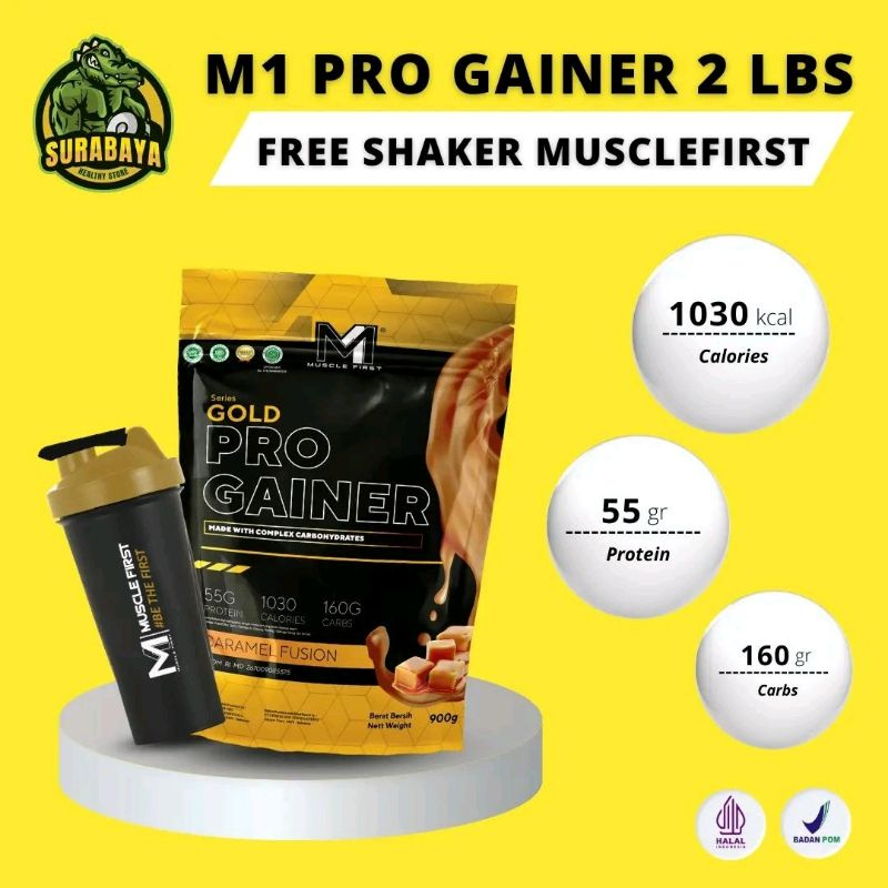 Jual M1 muscle first pro gainer 2 lbs musclefirst gold weight gain mass ...