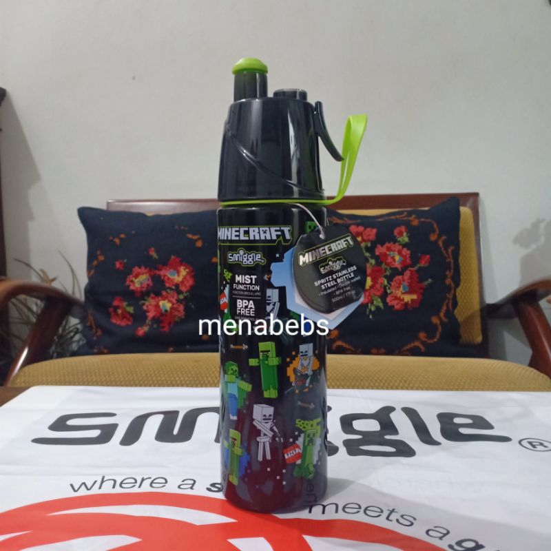 Jual Smiggle Spritz Insulated Stainless Steel drink bottle Minecraft ...